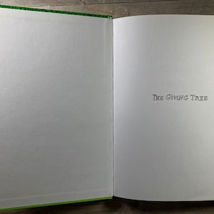 1992 the Giving Tree: Shel Silverstein Hardcover Vintage Children's ...