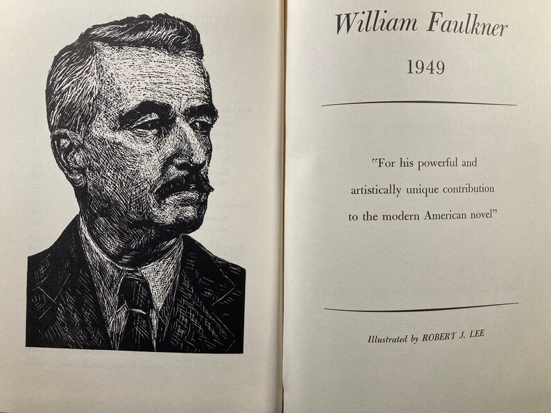 1971 Nobel Prize Library: Faulkner, O'neil, Steinbeck Essays - Vintage ...