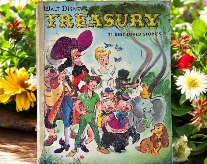 1953 Walt Disney's Treasury: Illustrated Vintage Children's Book - Etsy