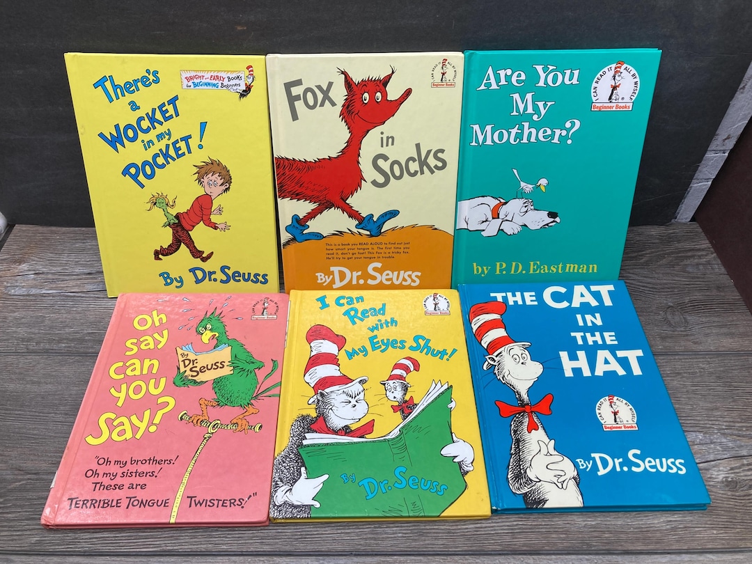 DR Seuss /PD Eastman set of 6 Vintage Hardcover Children's Rhyming ...