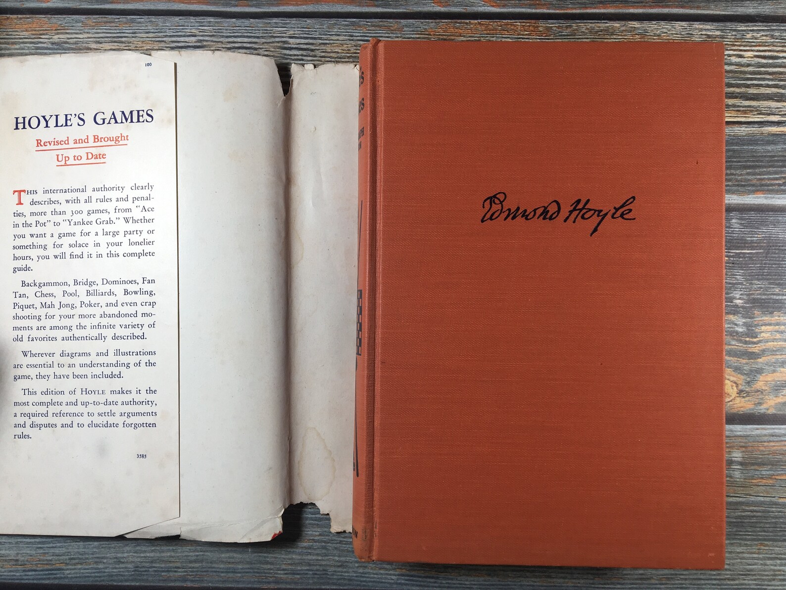 1940 HOYLES Complete and Authoritative Book of GAMES Edmond | Etsy