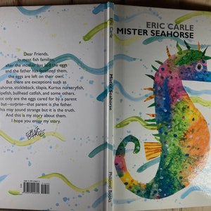 Mister Seahorse, Eric Carle, Classic Children's Book, Hardcover - Etsy