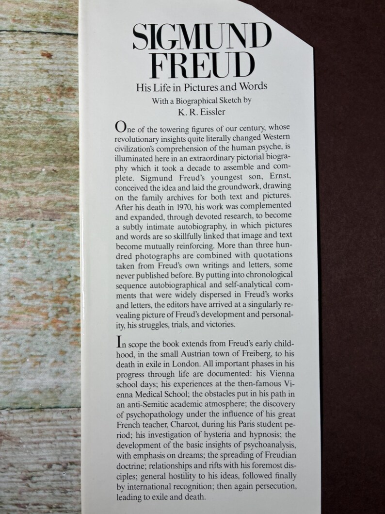 1978 Sigmund Freud Biography: in Pictures and Words, Vintage Hardcover ...