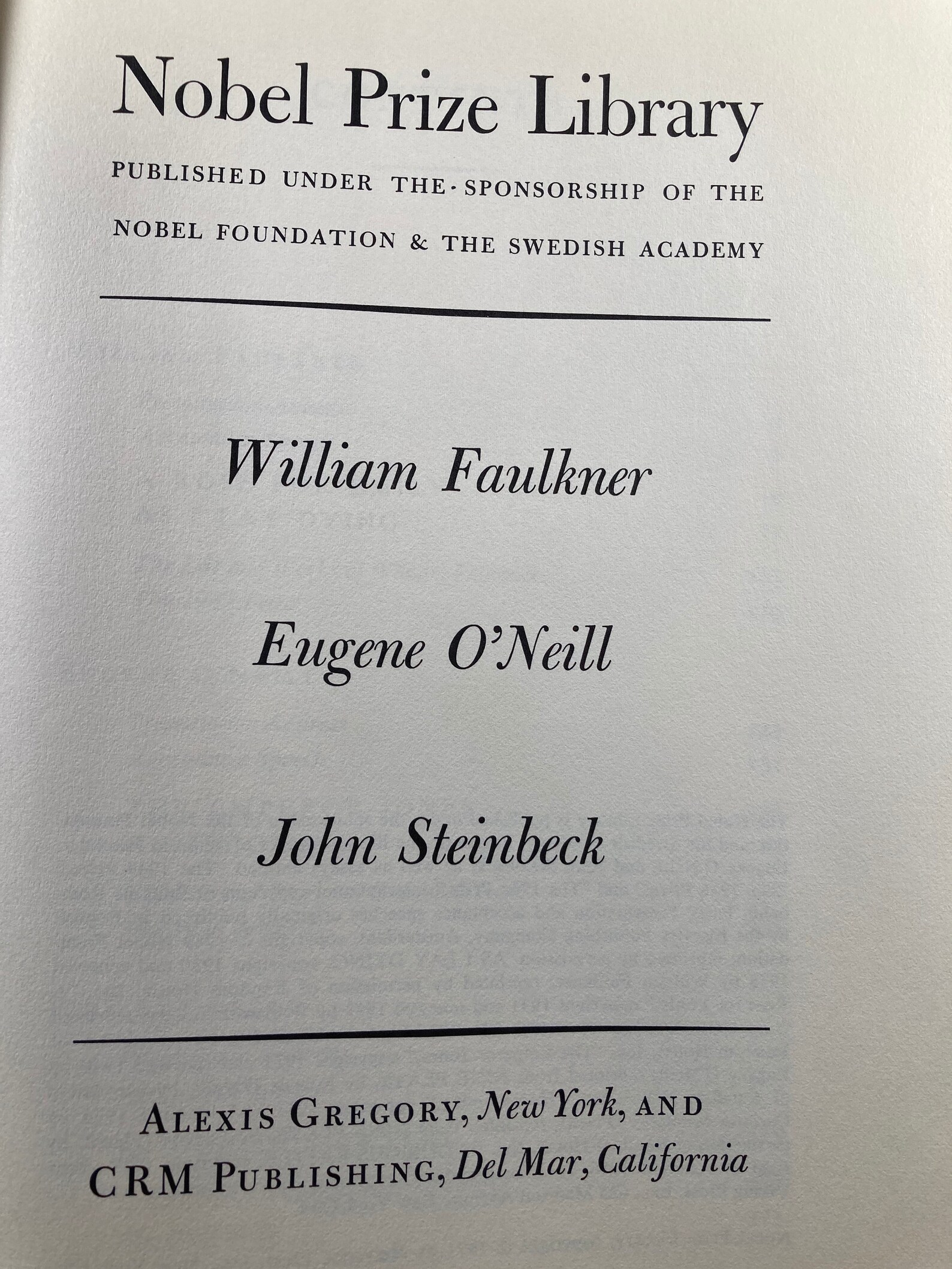 1971 Nobel Prize Library william Faulkner / Eugene O'neil - Etsy