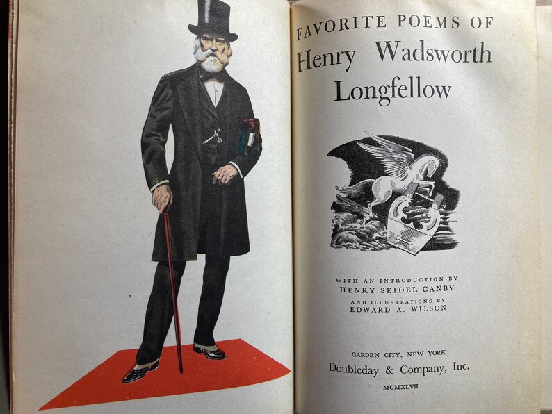 1947 favorite Poems of Henry Wadsworth Longfellow - Etsy