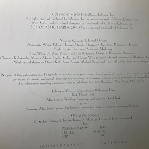 Miss Spider's Wedding Book: 1995 First Printing, David Kirk ...