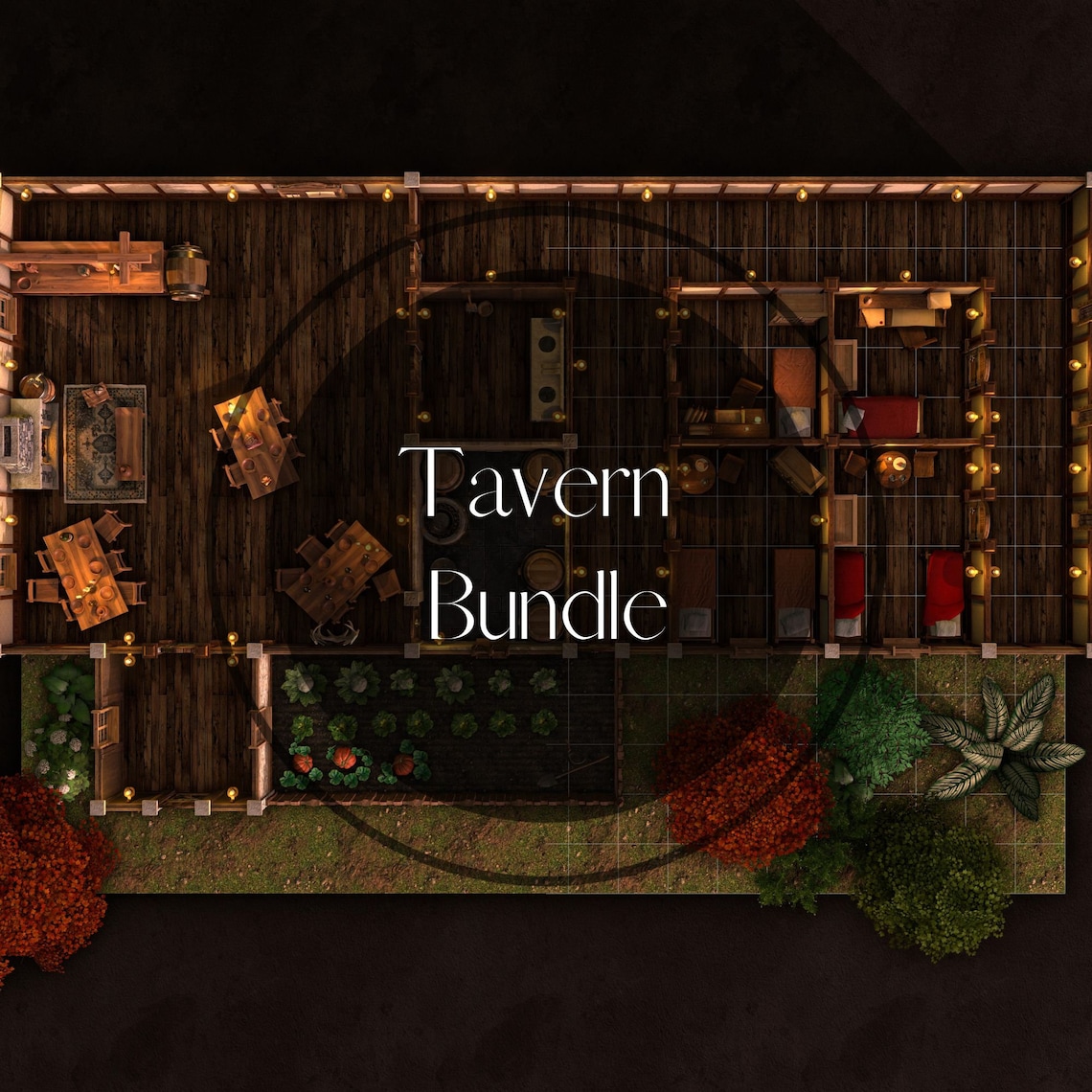 Tavern Battlemap, DND, Battlemap, Dungeons and Dragons, VTT, Foundry ...