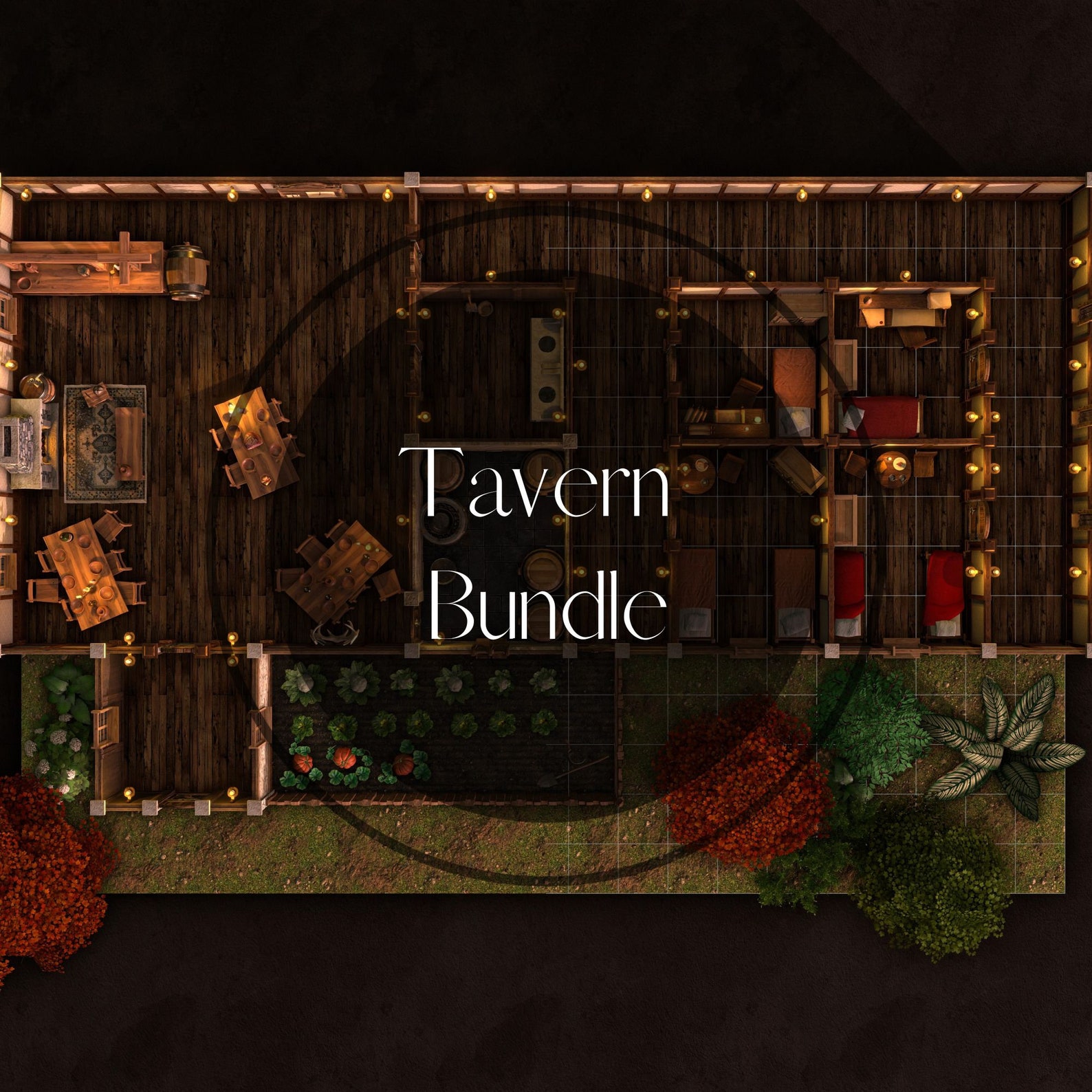 Tavern Battlemap, DND, Battlemap, Dungeons and Dragons, VTT, Foundry ...