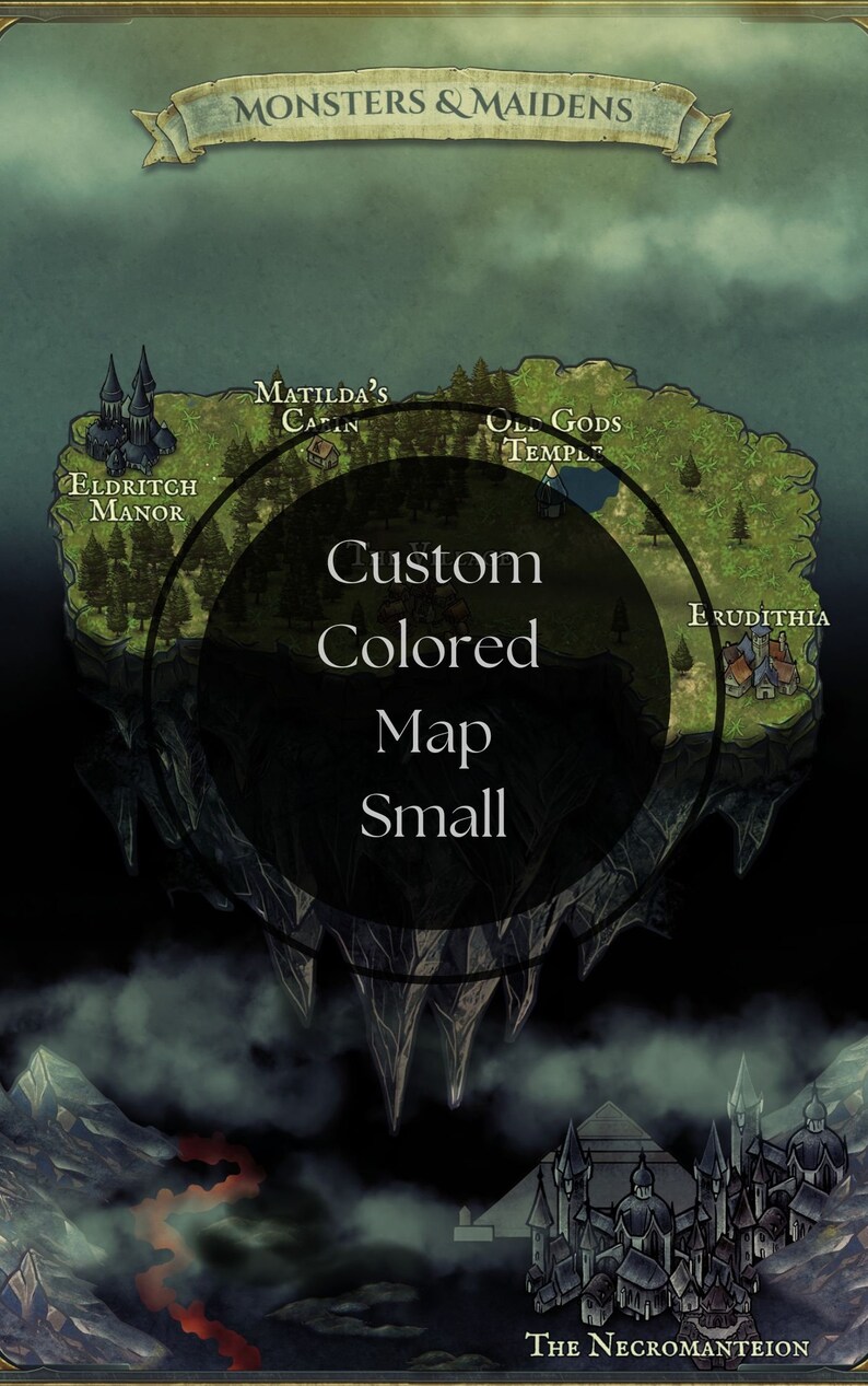 Custom Colored Fantasy World Map: RPG, DND Campaign (digital Download) - Etsy