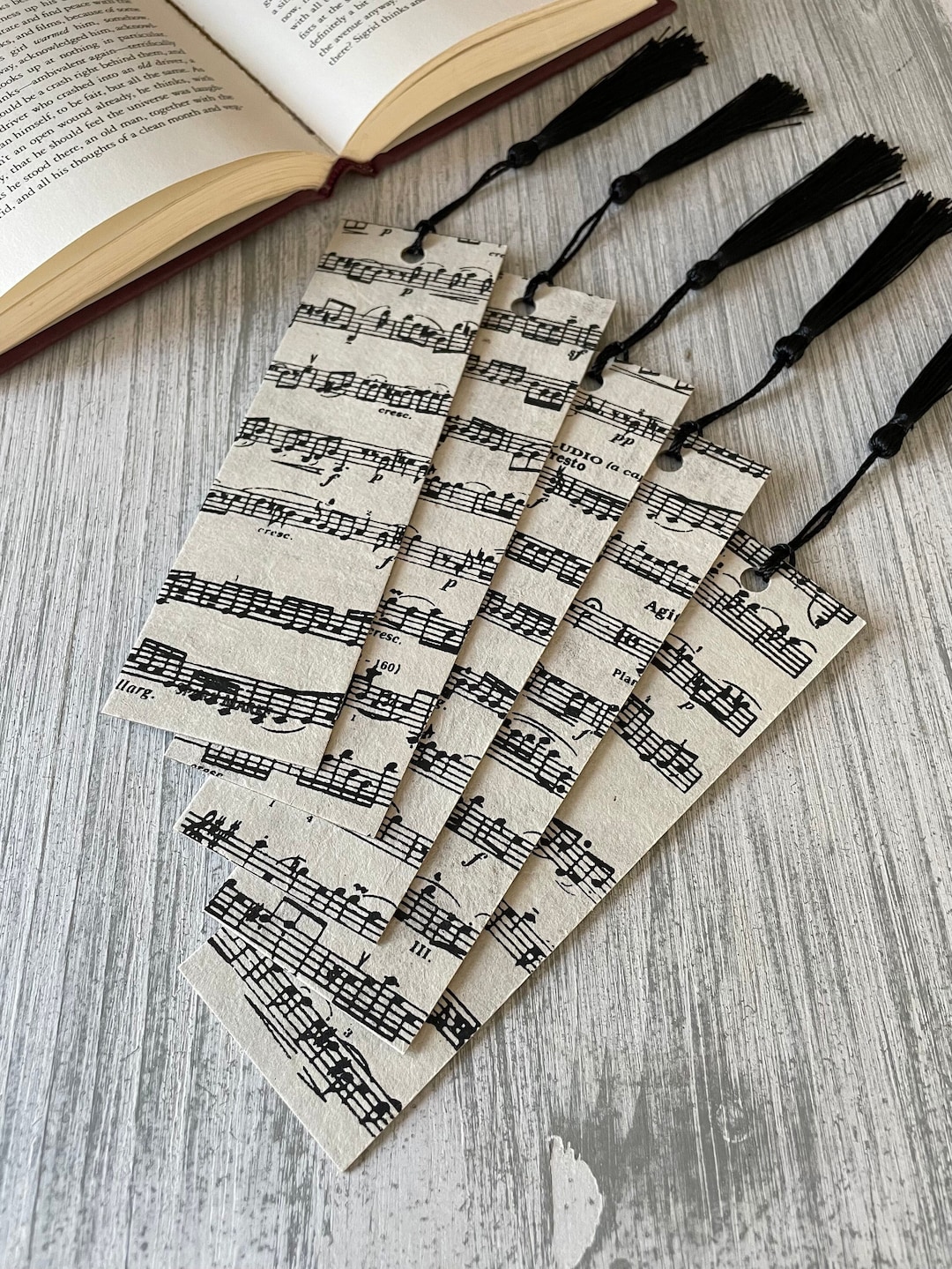 Music Bookmark, Musical Notes Bookmarks With Tassel, Musician Gift ...