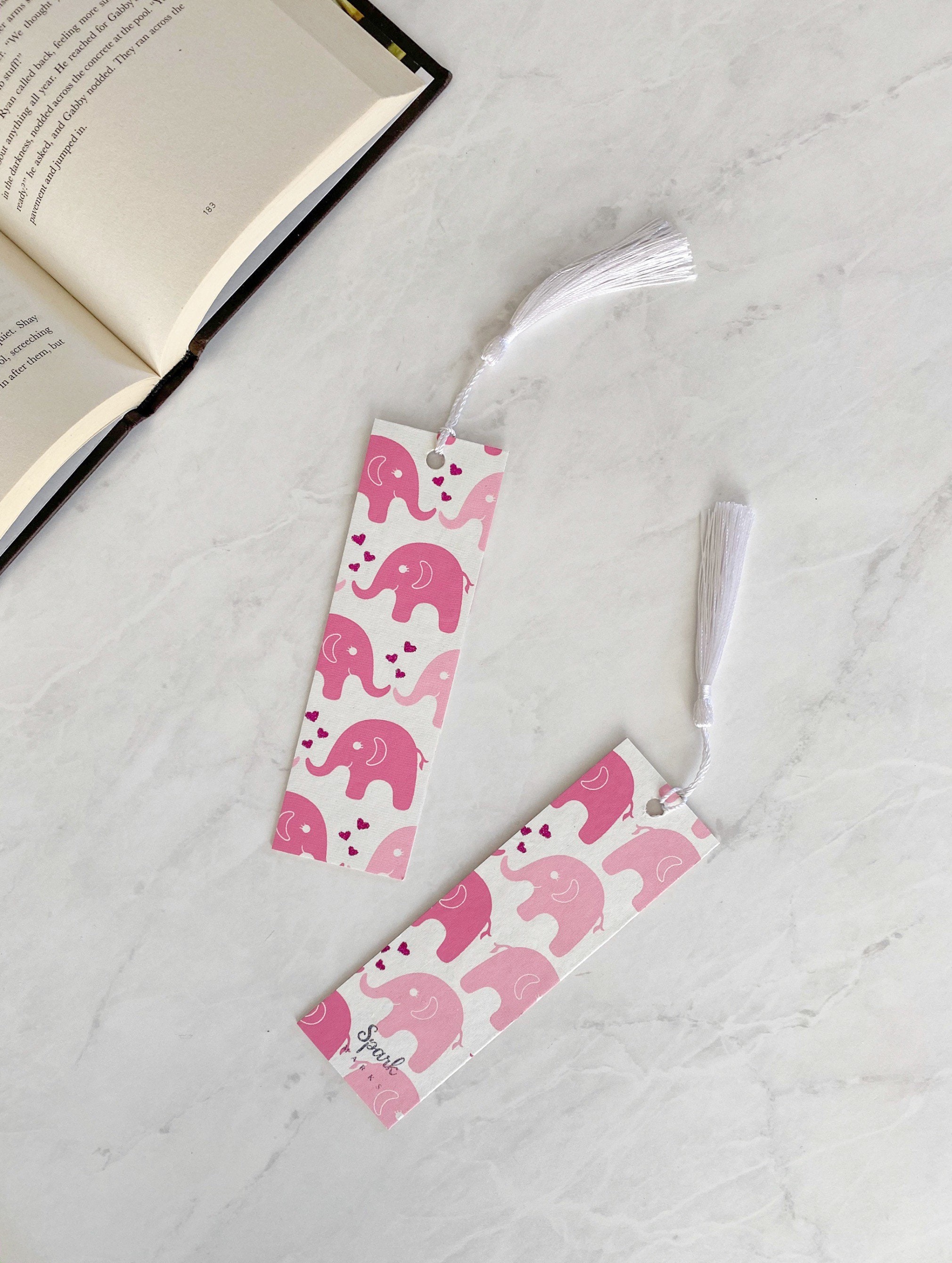 Pink Elephant Bookmark Handmade Bookmarks New Mom Gift Baby - Etsy UK
