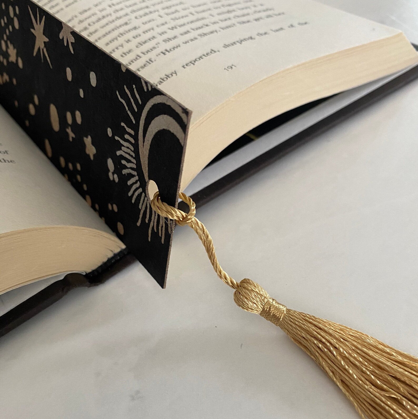 Astro Bookmark Moon Sun Star Bookmark Black Gold Silver - Etsy