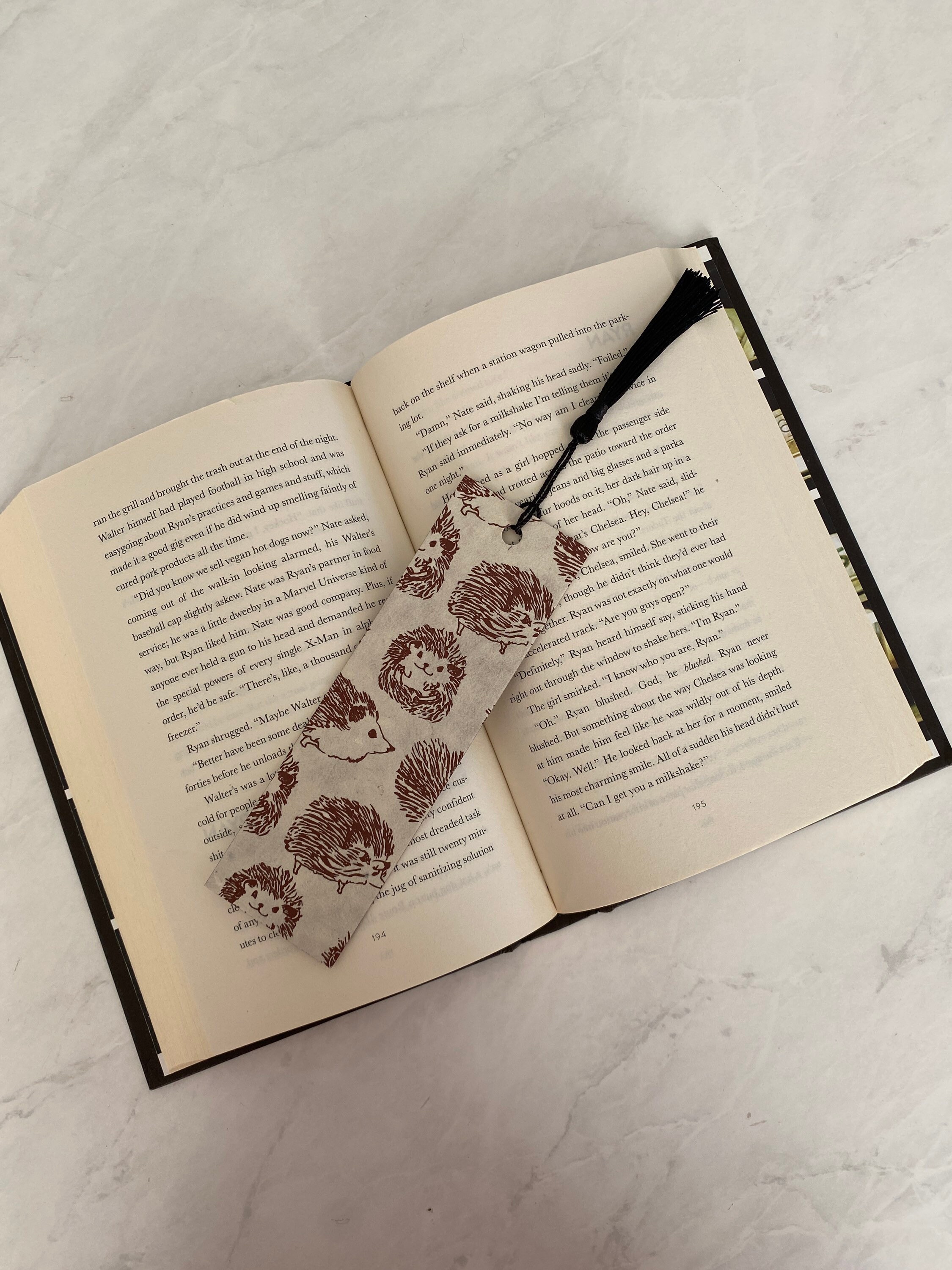 Hedgehog Bookmark Eco Friendly Bookmark With Tassel Super | Etsy