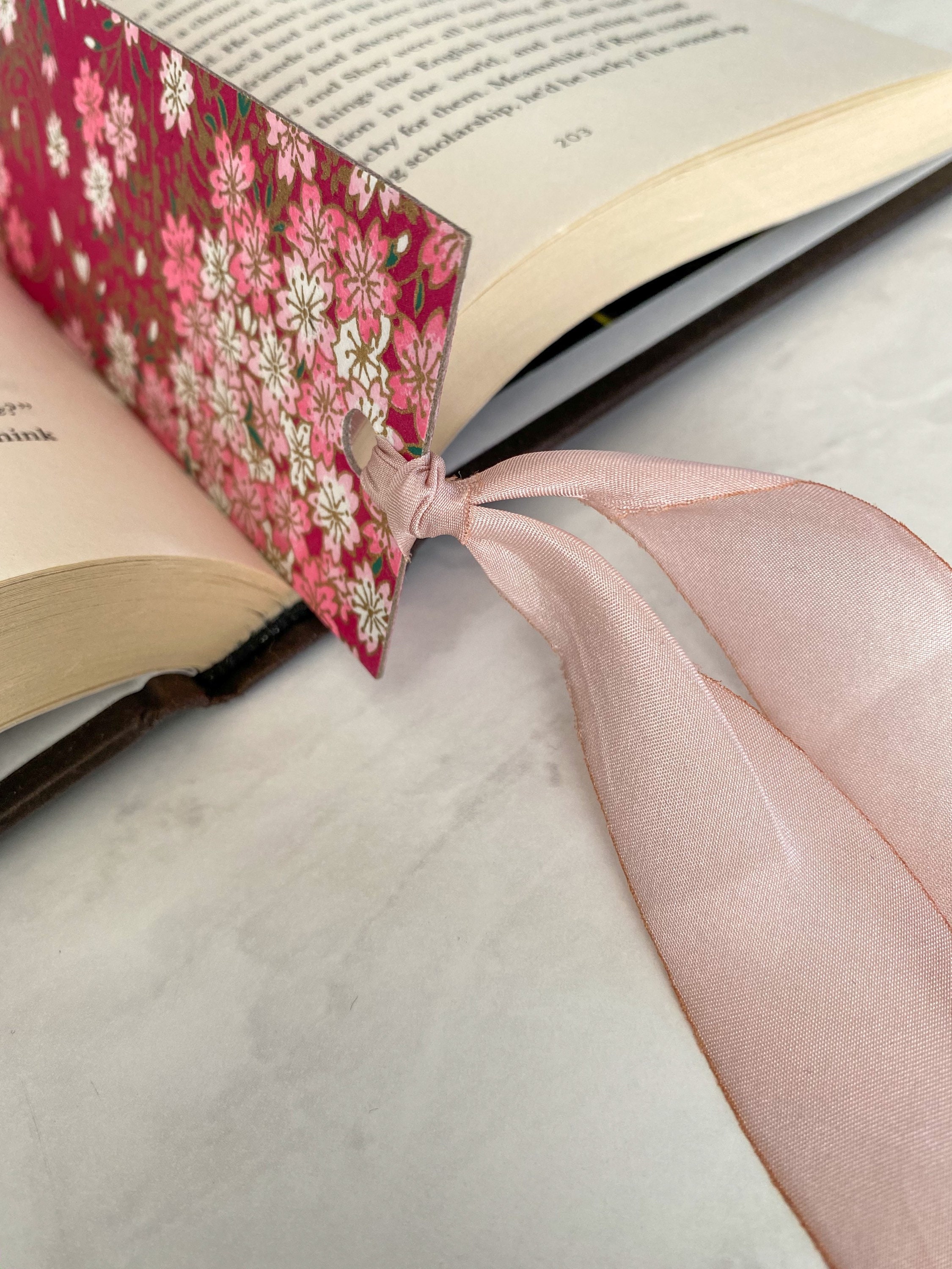 Silk Ribbon Bookmarks Japanese Bookmarks Sakura and - Etsy