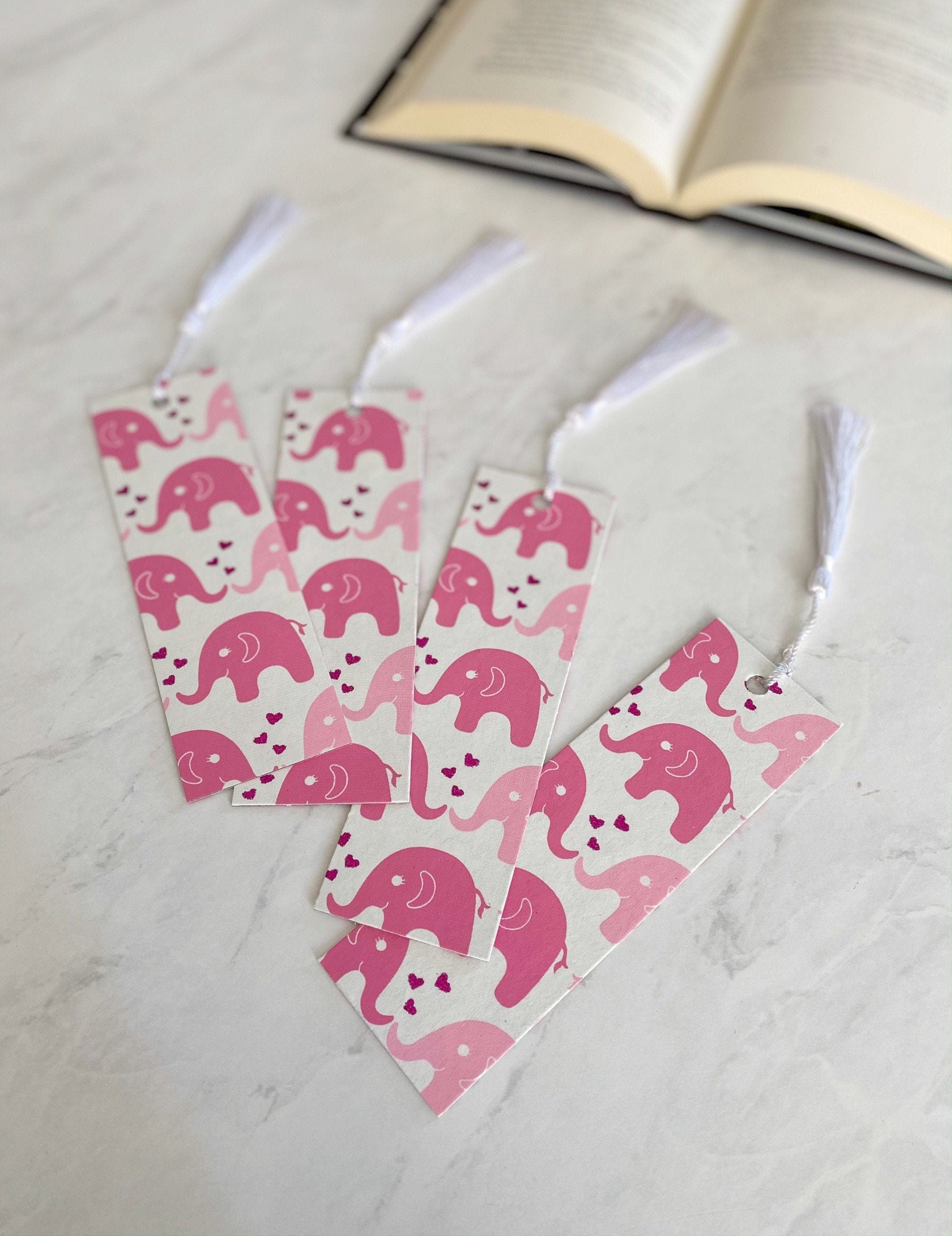 Pink Elephant Bookmark Handmade Bookmarks New Mom Gift Baby - Etsy UK