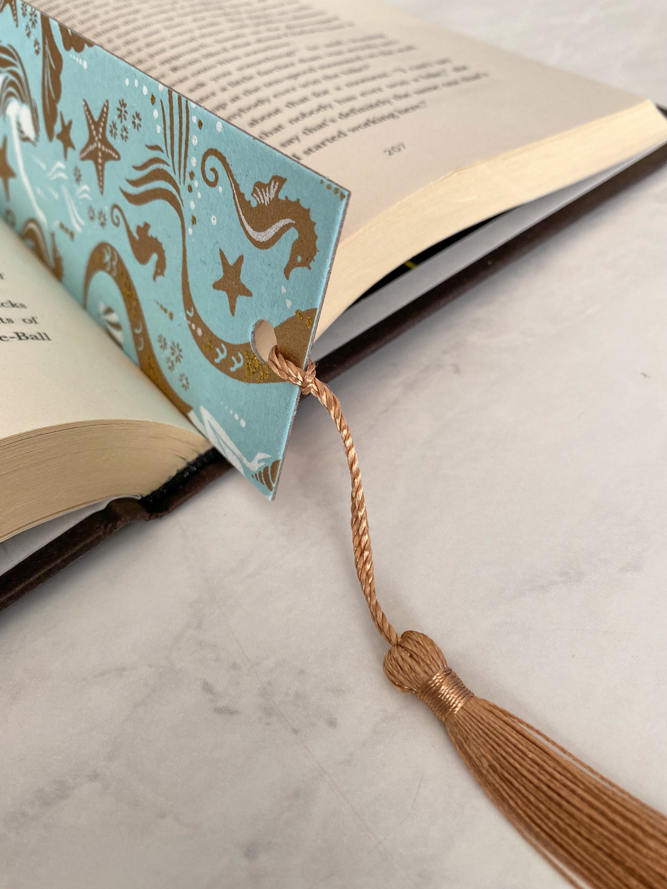 Mermaid Bookmark With Tassel Ocean Beach Themed Bookmarks - Etsy