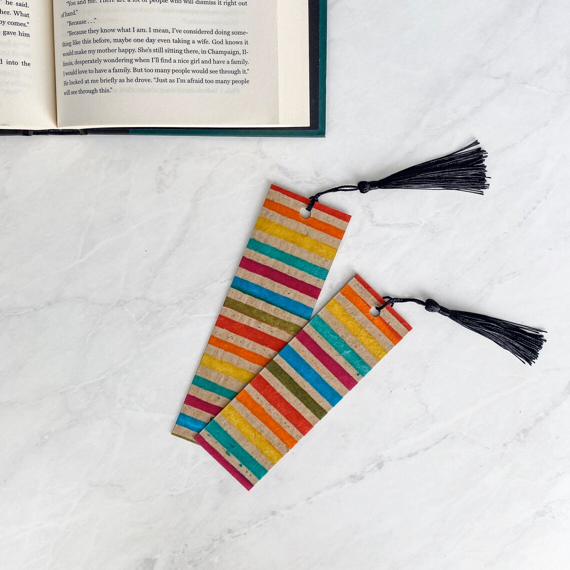 Eco Friendly Rainbow Bookmark Boho Bookmarks SparkMarks | Etsy