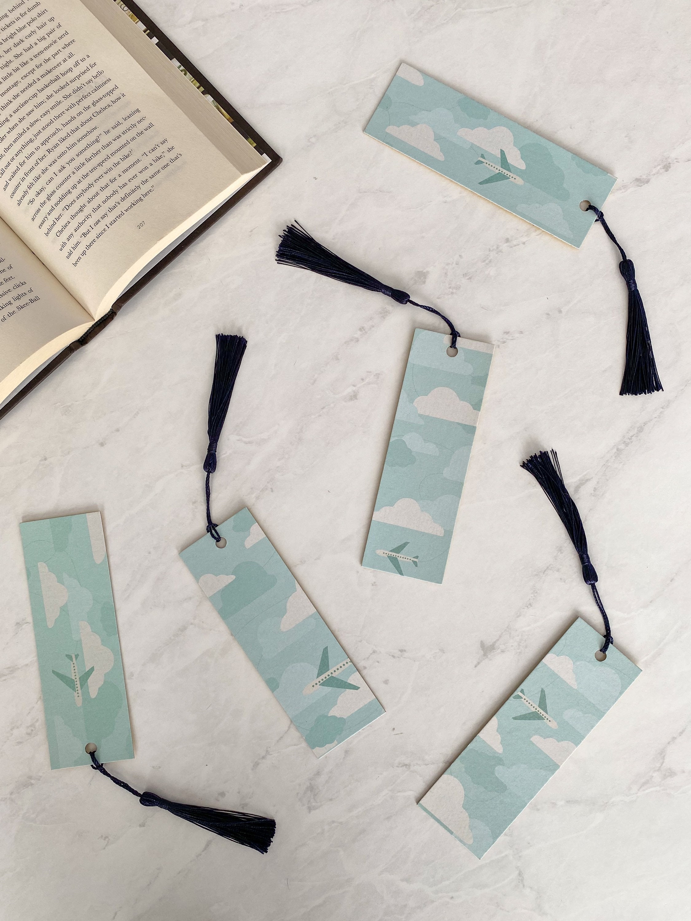 Airplane Bookmark Travel Themed Bookmarks Travel Gifts | Etsy