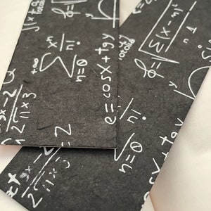 Math Bookmark, Tassel Bookmarks, Chalkboard Equations, Mens Gift, Math ...