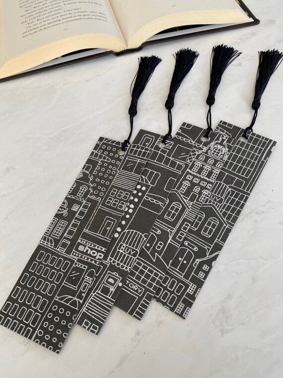 Cityscape Bookmark Metropolitan Buildings Bookmark - Etsy