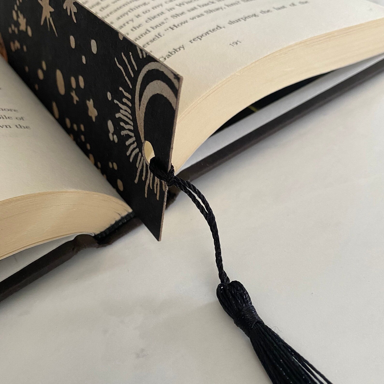 Astro Bookmark Moon Sun Star Bookmark Black Gold Silver | Etsy