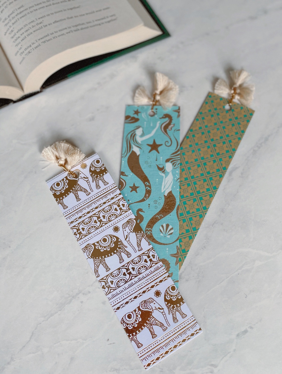 Boho Bookmark Mini Boho Tassels Book Accessories Coffee - Etsy