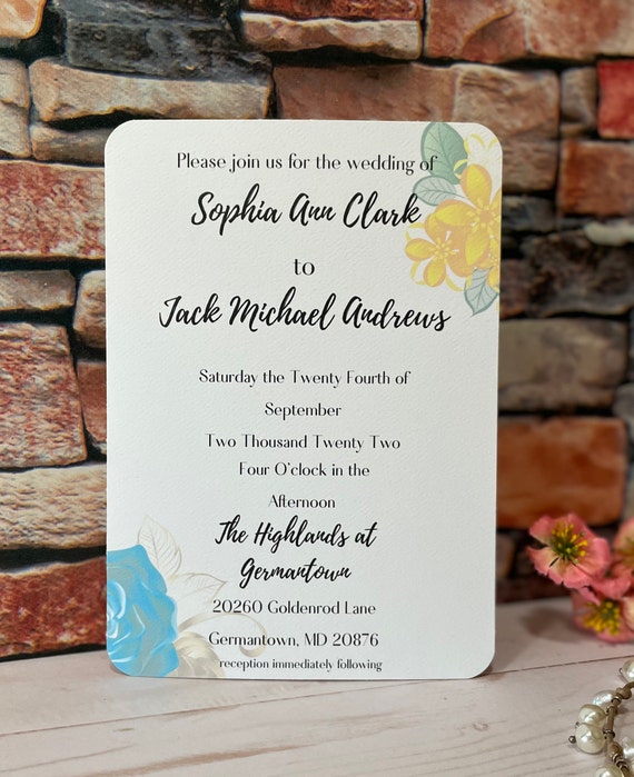 Tiffany Blue And Yellow Wedding