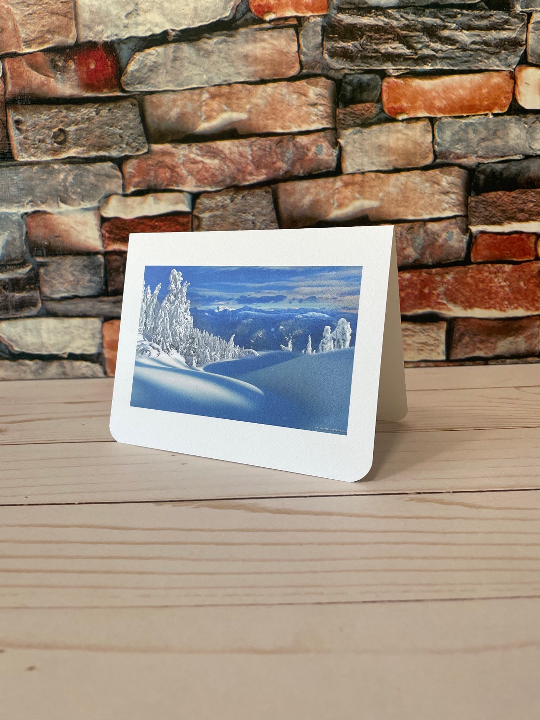 Winter Scene Blank Notes 5 Card Bundle - Etsy