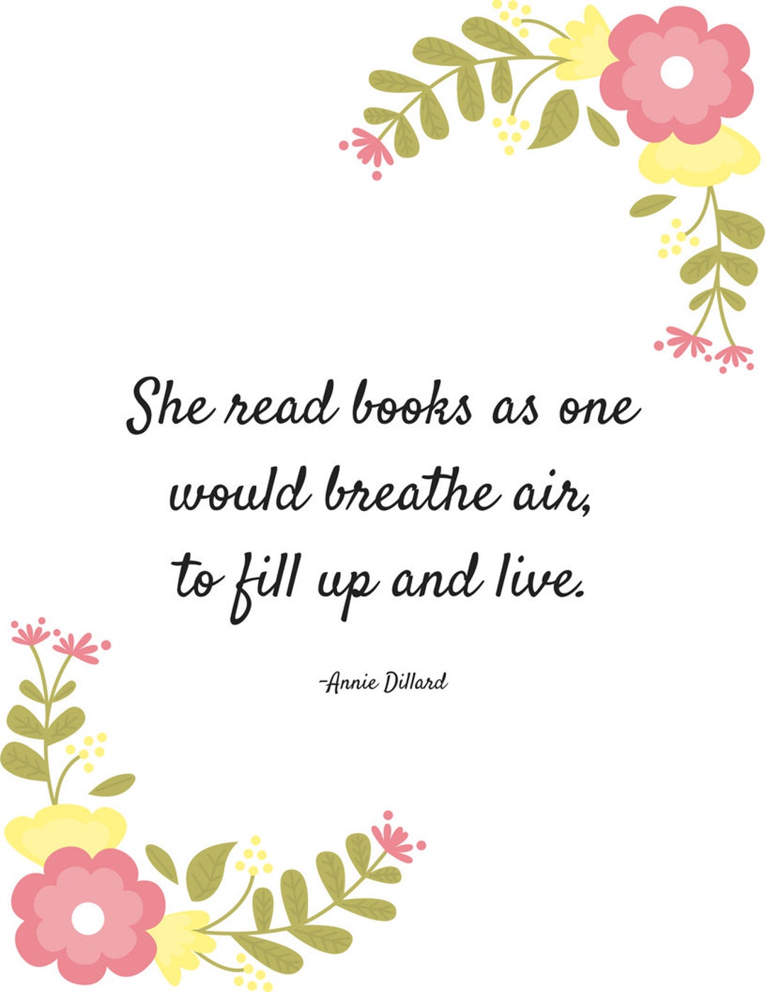 Book Quote Printable Wall or Office Art - Etsy