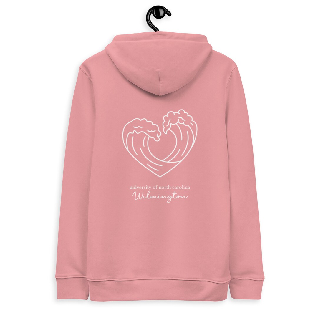 Organic UNCW Heart Wave Hoodie - Etsy