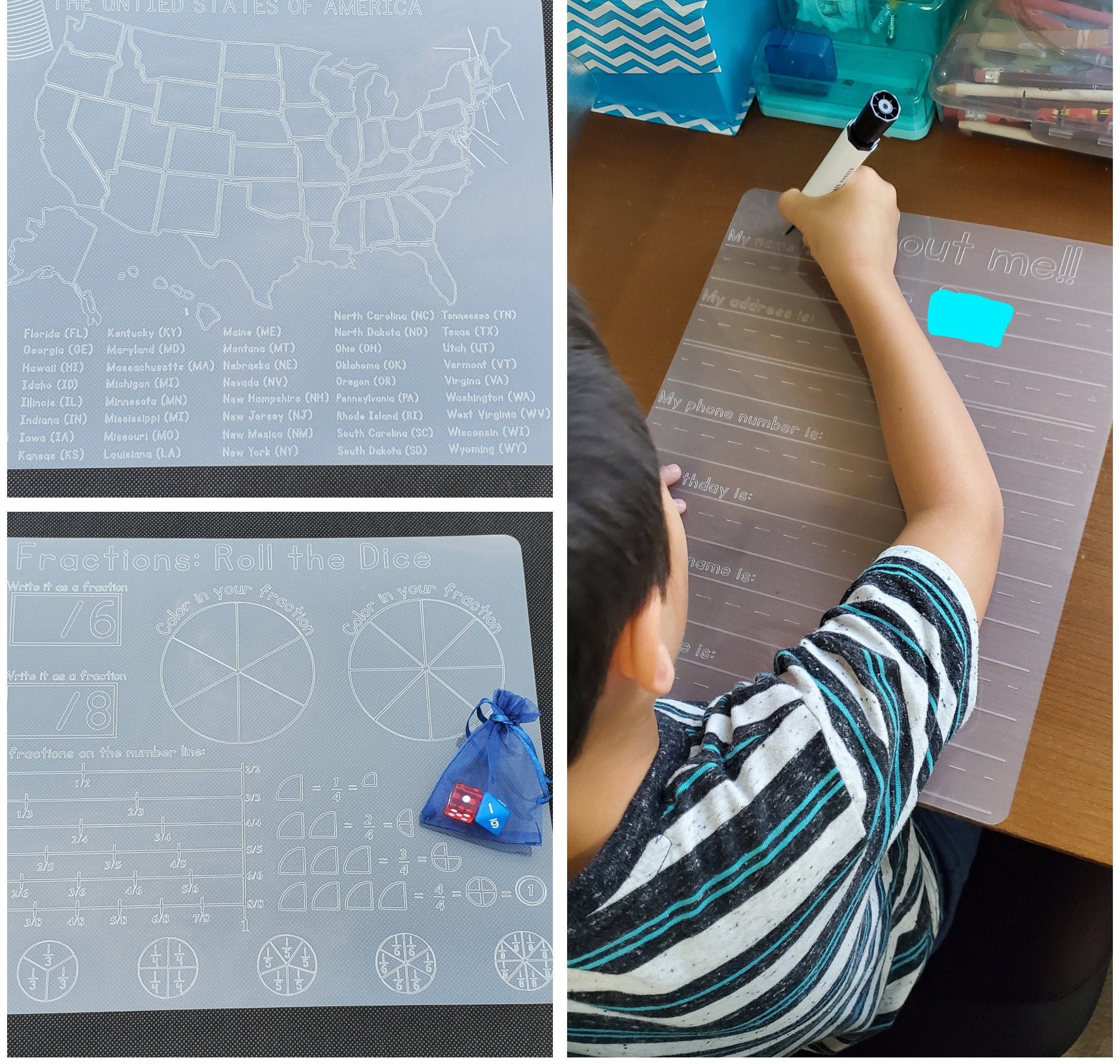 Practice Tracing Mats Preschool Elementary School | Etsy