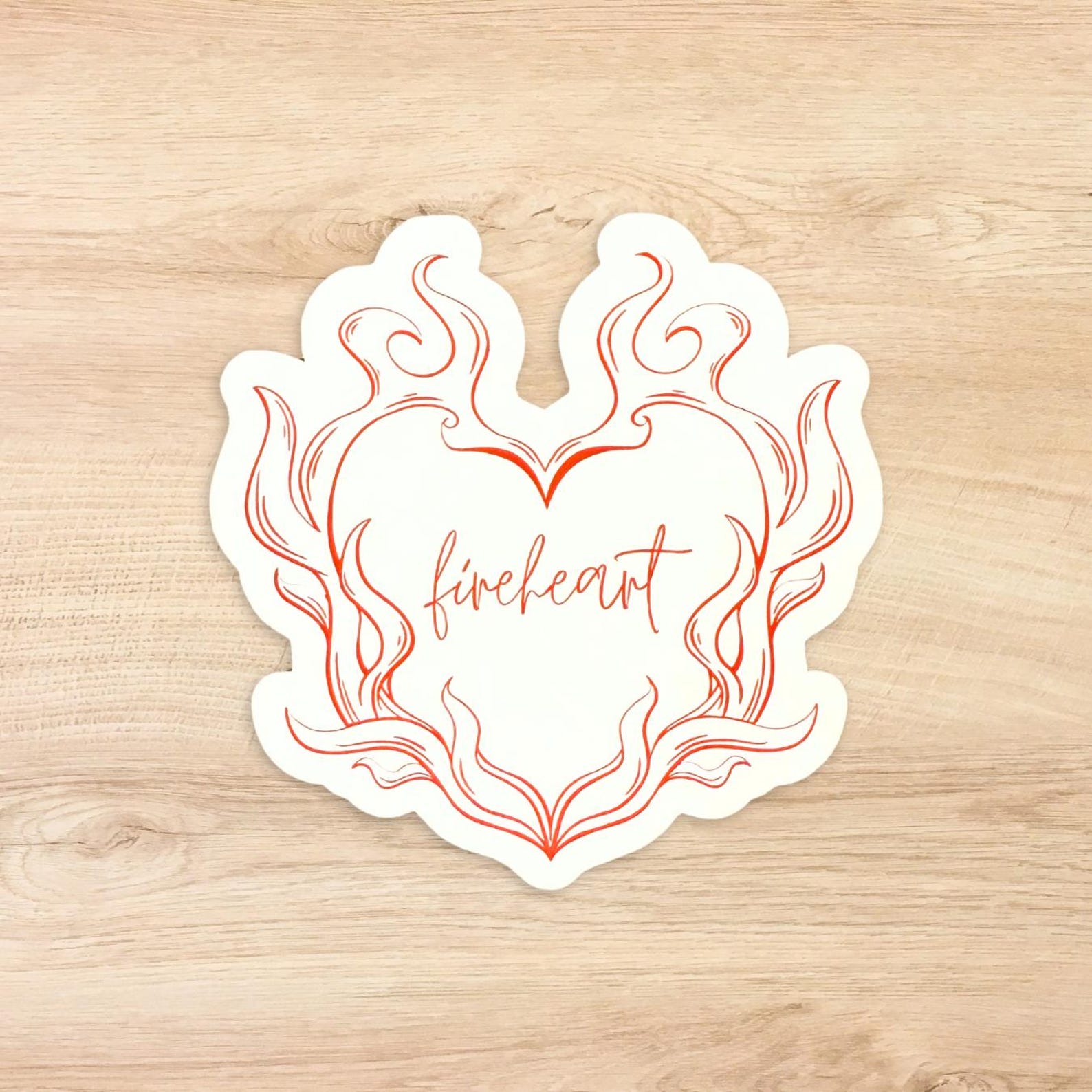 Fireheart Sticker, Throne of Glass Sticker, Sarah J Maas Quote Sticker ...