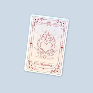 Throne of Glass Sticker, Fireheart Tarot Card Sticker, Sarah J Maas ...