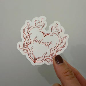 Fireheart Sticker, Throne of Glass Sticker, Sarah J Maas Quote Sticker ...