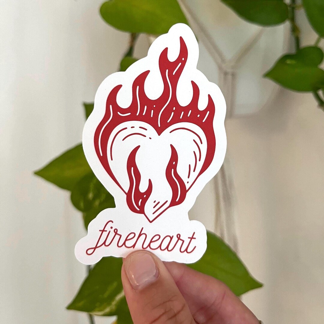 Fireheart Sticker, Throne of Glass Sticker, Sarah J Maas Quote Sticker ...