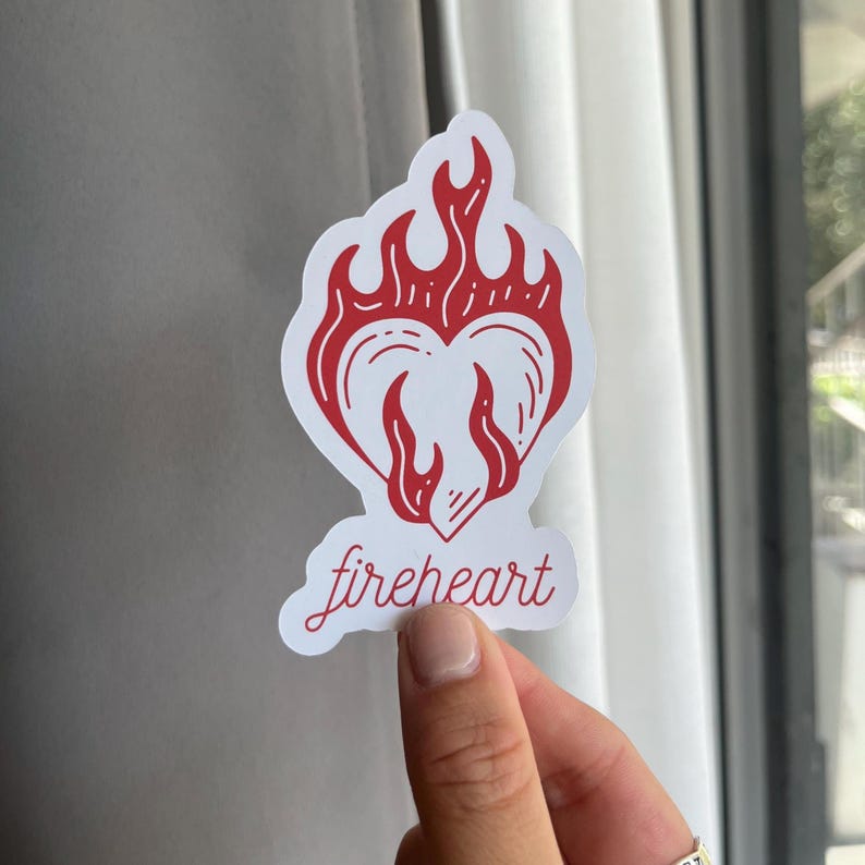Fireheart Sticker, Throne of Glass Sticker, Sarah J Maas Quote Sticker ...