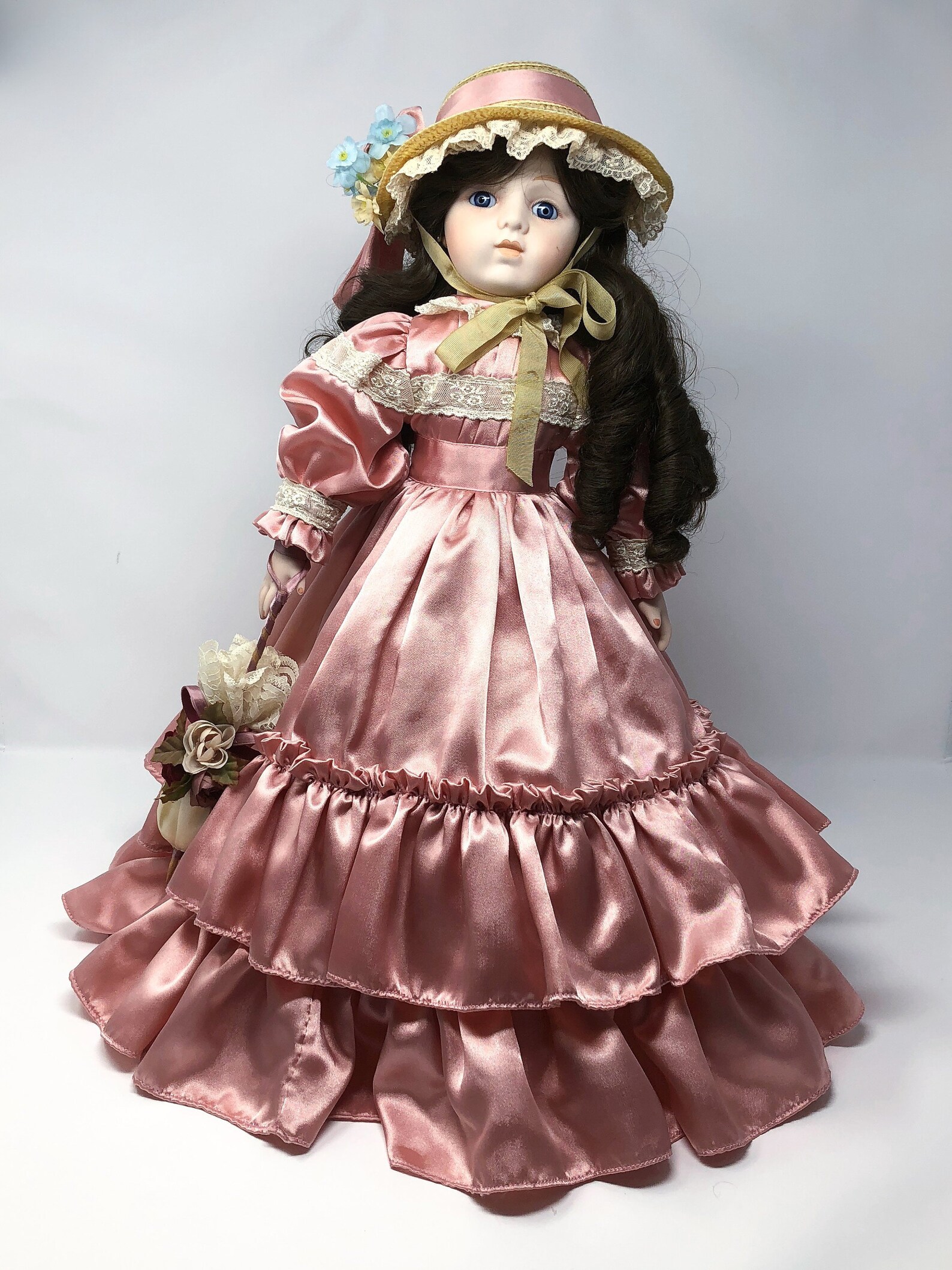 Victoria Impex Corp Porcelain Doll With Umbrella Etsy