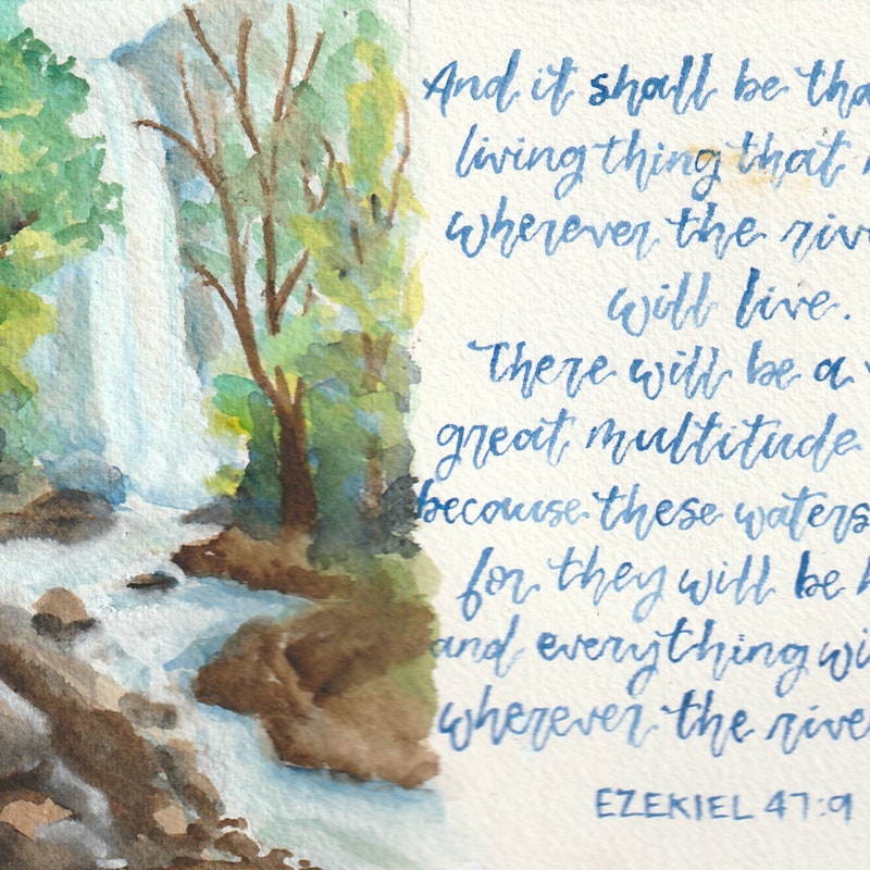 Watercolor Bible - Etsy