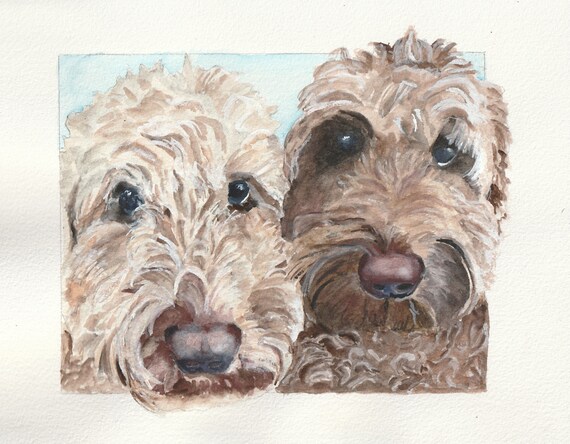 Multiple Dog Portrait Custom Painting Pet Loss Gifts Dogs - Etsy