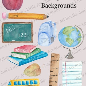 Back to School Clipart Commercial Use, First Day of School Clip Art for ...