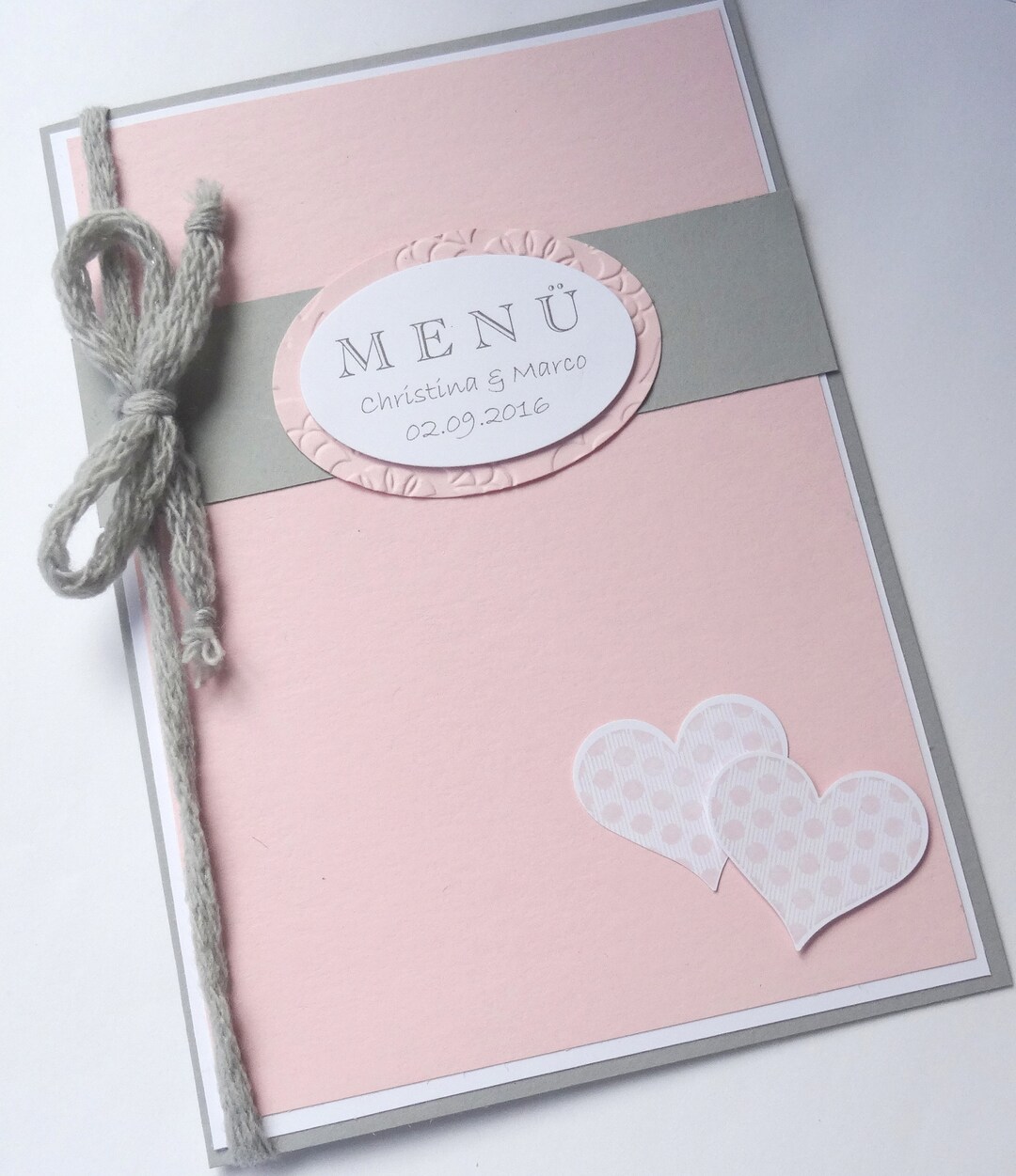 Menu Card Buffet Card With Text Name and Date Wedding Baptism Communion ...