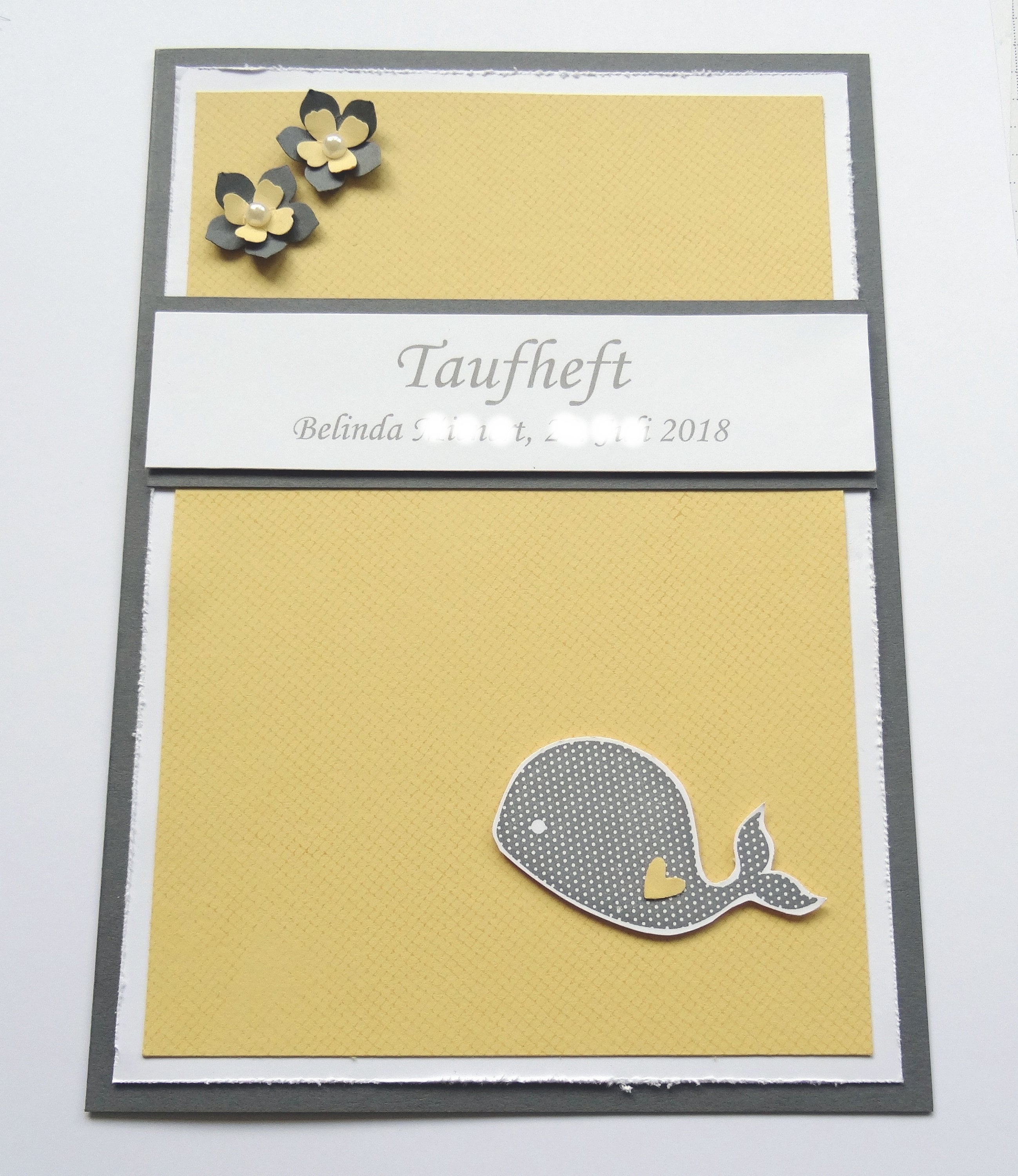 Taufheft Kirchenheft Wal gelb 10er Set | Etsy