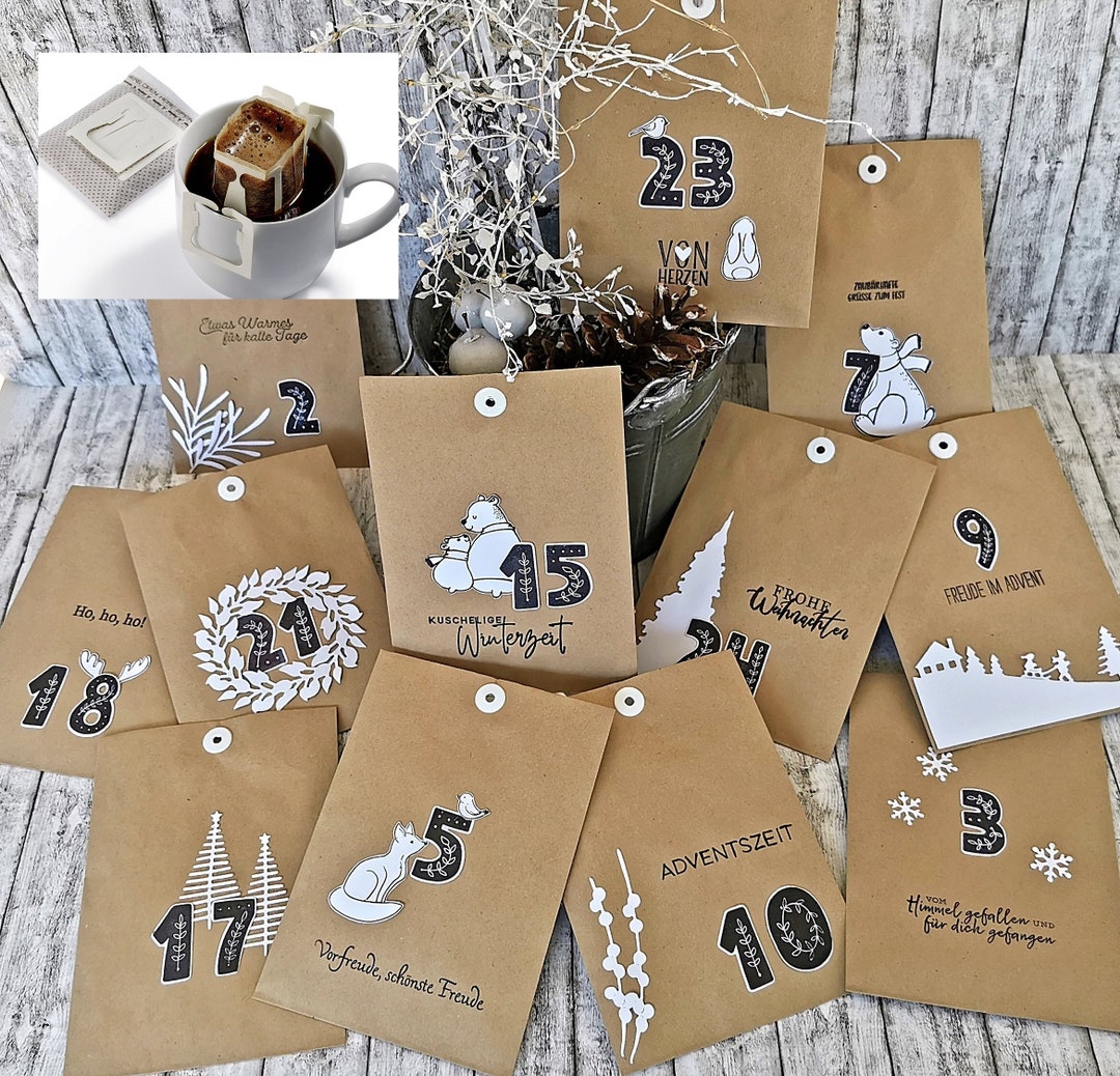 Advent Calendar 24 X Coffee in Filter for the Cup - Etsy