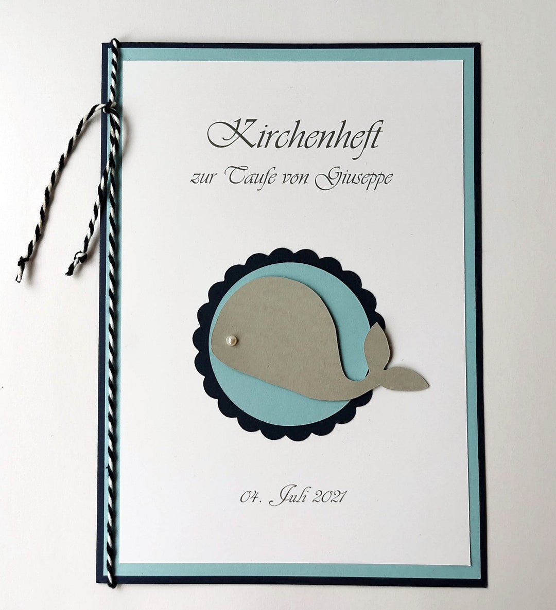 Taufheft-Hülle, Kirchenheft, Wal, mit Namen+ Datum 10er Set - Etsy.de