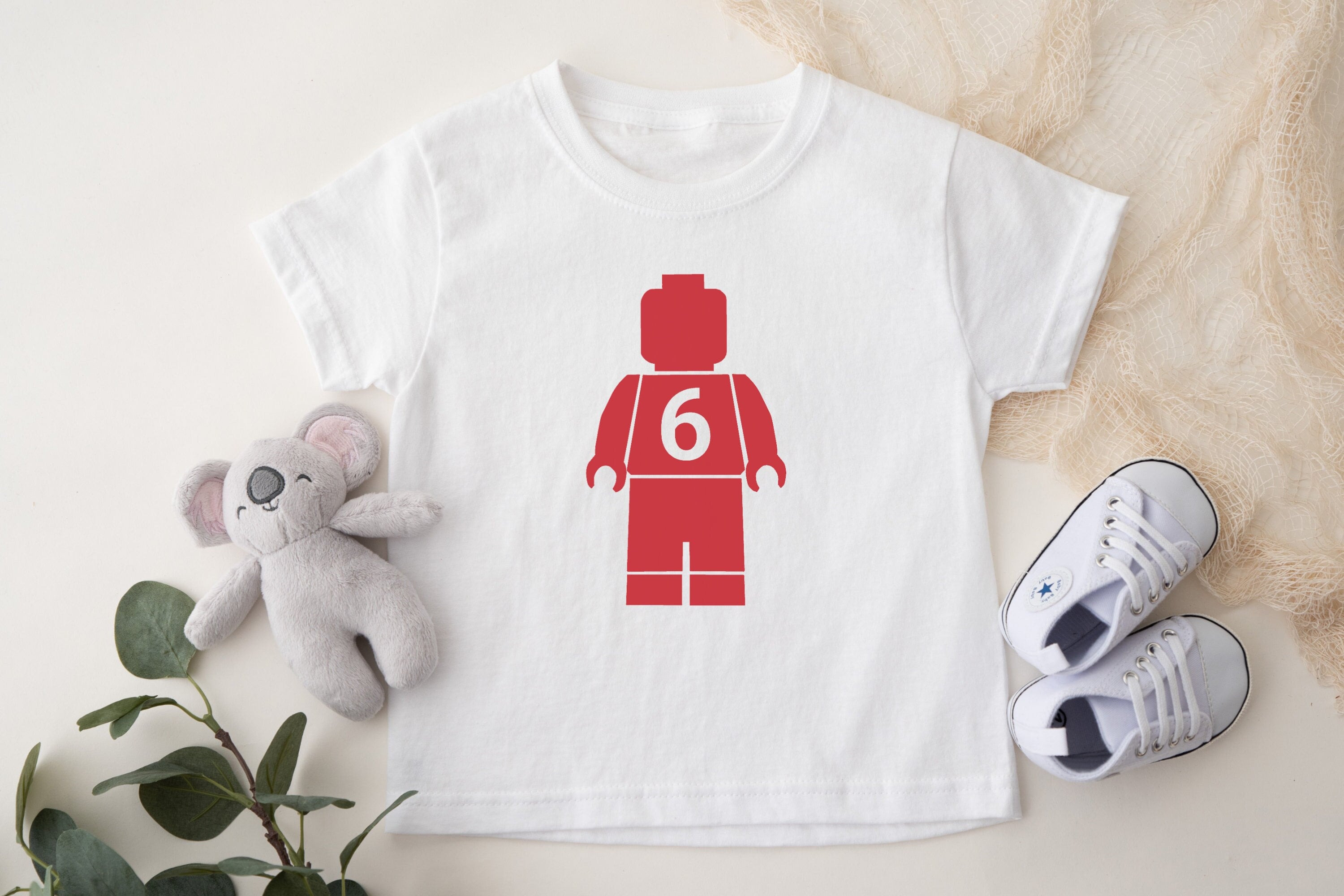 Age Birthday Boy Brick Shirt, Simple Kids Brick Shirt, Mini Figure Kid ...