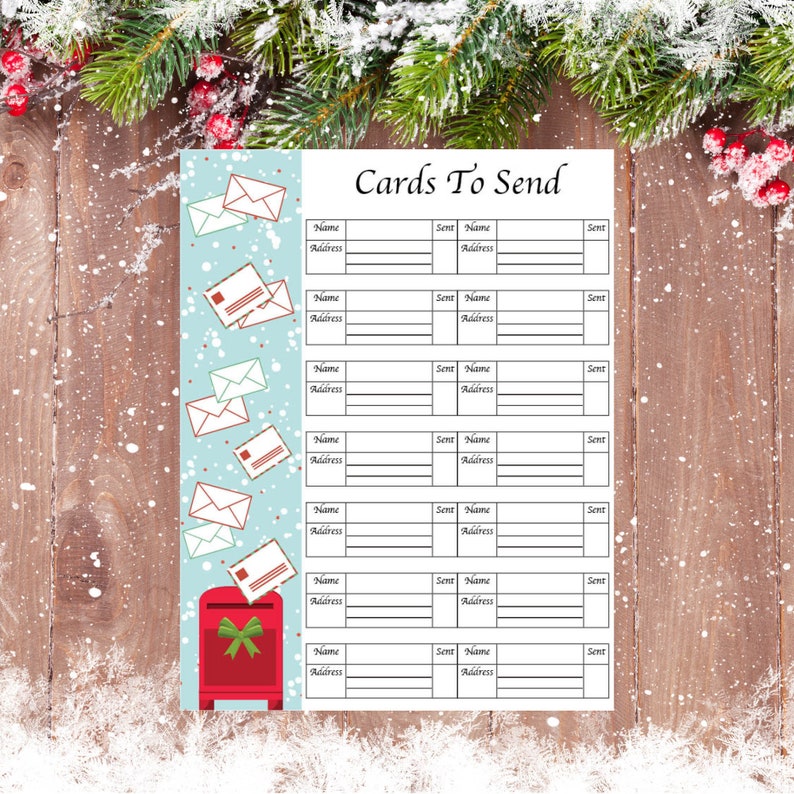Christmas Card Tracker - Etsy