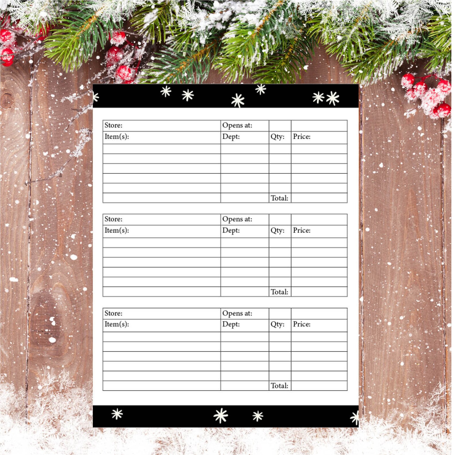 Black Friday Shopping Organizer - Etsy