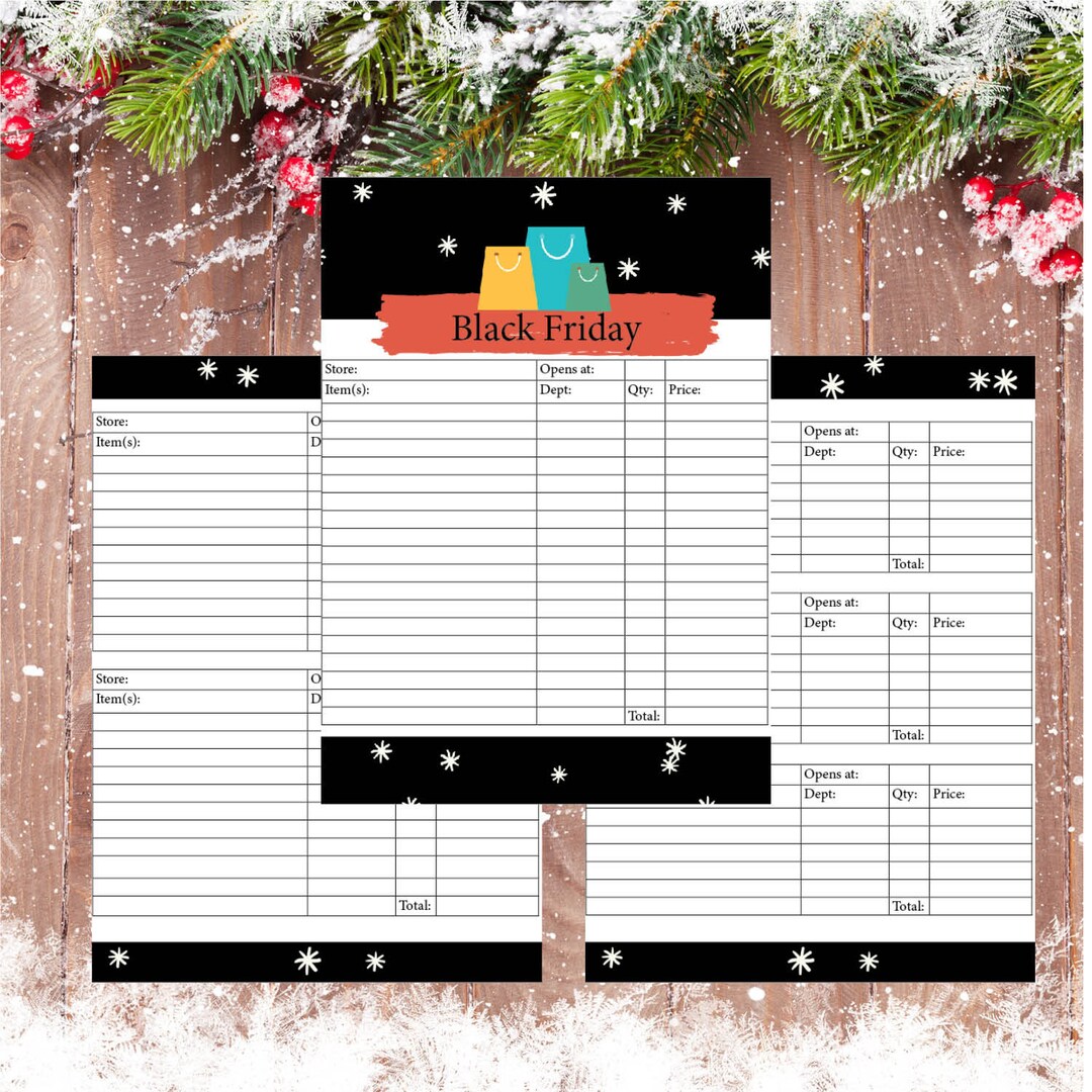 Black Friday Shopping Organizer - Etsy