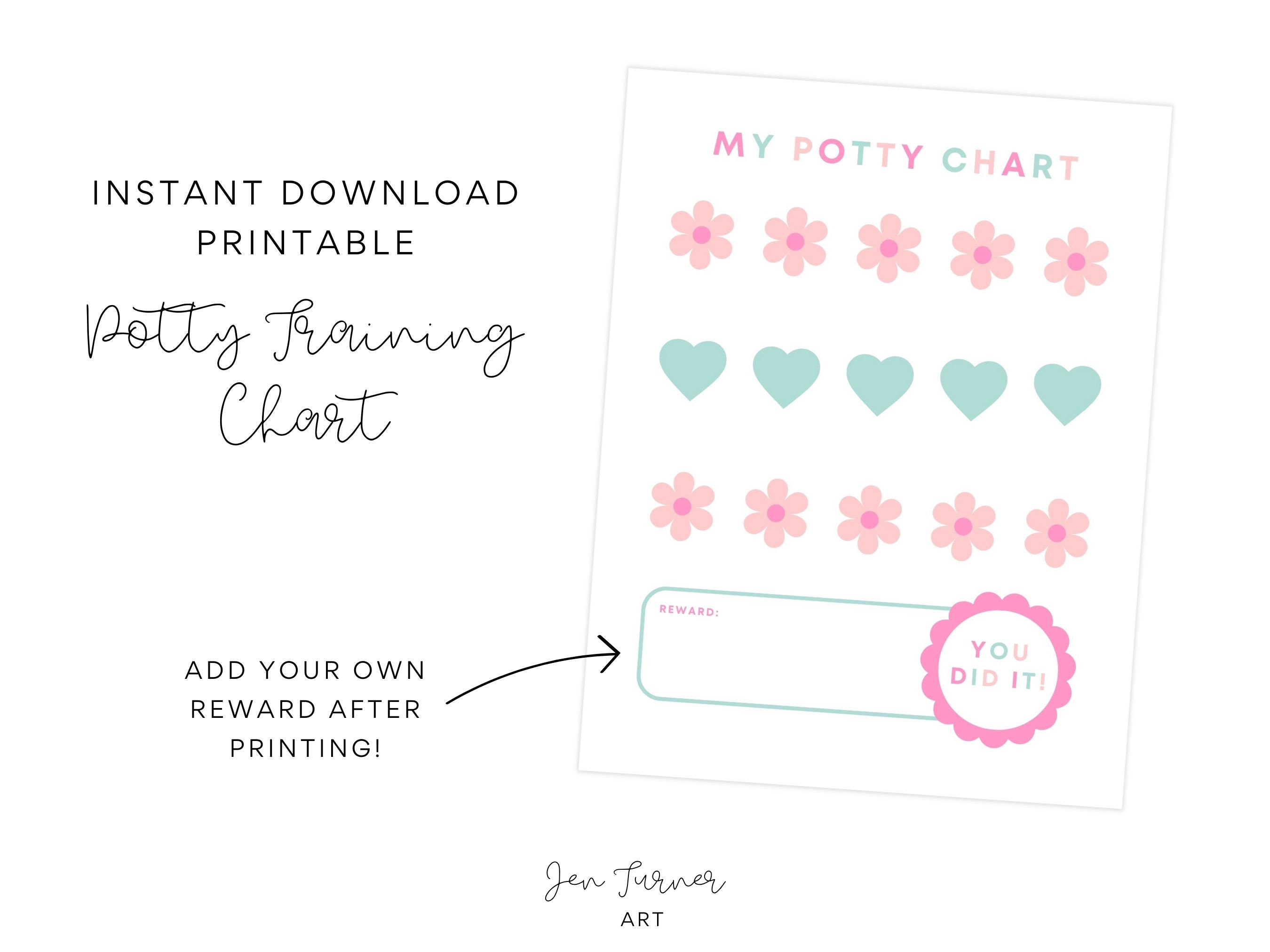 Potty Training Chart Printable Potty Training Reward Chart - Etsy