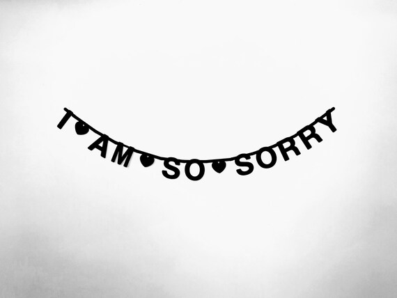 I Am so Sorry Banner - Etsy